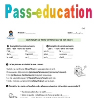 Comment distinguer les mots terminés par le son [eur] - Exercices avec ...