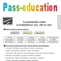 Le présent de l’indicatif des verbes qui se terminent par en « - yer ...