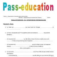 La structure du système solaire - Exercices avec la correction ...