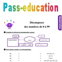Décomposer les nombres de 0 à 99 - Exercices, révisions : Primaire 2 ...