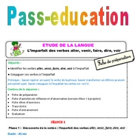 L’imparfait des verbes aller, venir, faire, dire, voir - Étude de la ...