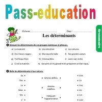 Les déterminants - Étude de la langue - Exercices avec les corrigés ...