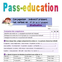 L'indicatif présent des verbes en - ir (2e e groupes) - Évaluation de ...
