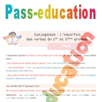 L’imparfait des verbes du 1er ème groupes - Cours, Leçon de conjugaison ...