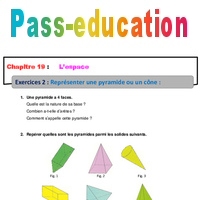 Représenter une pyramide ou un cône - Révisions - Exercices avec correction : Secondaire 2 - PDF ...