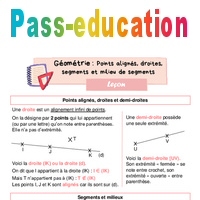 Points alignés, droites, segments et milieu de segments - Cours, Leçon ...