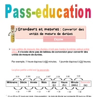 Convertir des unités de mesure de durées - Cours, Leçon de grandeurs et ...