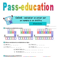 Multiplier un entier par un nombre à un chiffre - Exercices de calcul ...