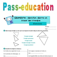 Identifier et décrire des triangles - Exercices de géométrie : Primaire ...