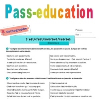 Homophones grammaticaux (S’est/c'est/sais/sait/ces/ses) - Exercices d ...