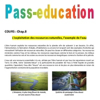 L’exploitation des ressources naturelles, l’exemple de l’eau - Cours ...