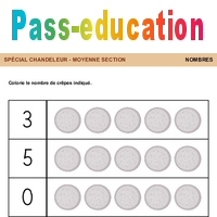 Colorie le nombre de crêpes indiqué - Chandeleur : Maternelle 1 - PDF à ...