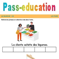 Nous allons au marché - Lecture : Maternelle 2 - PDF à imprimer