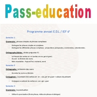 Programmes de l’année scolaire en IEF - école à la maison - Fiches ...