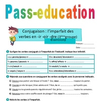 Imparfait des verbes en - ir, - oir et - dre (3e groupe) - Exercices ...