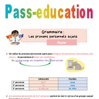 Les pronoms personnels sujet - Séquence complète : Primaire 3 - PDF à ...