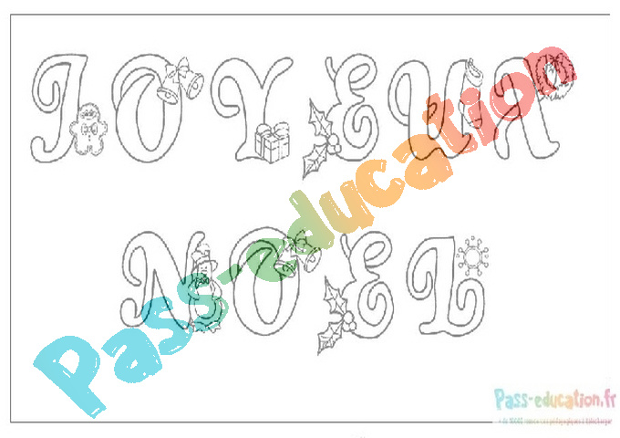 Coloriage gratuit de noël pour enfants : téléchargement pdf et ...