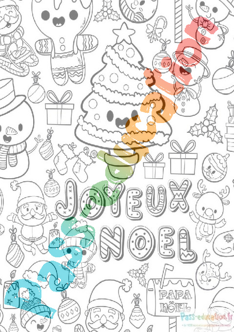 Coloriage gratuit de noël pour enfants : téléchargement pdf et ...